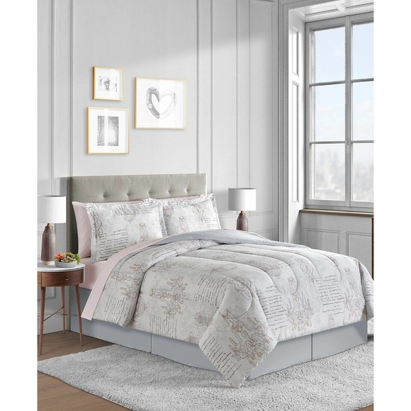 Sunham | Bedding | Sunham Eclectic Cursive Chandelier Reversible 6pc ...